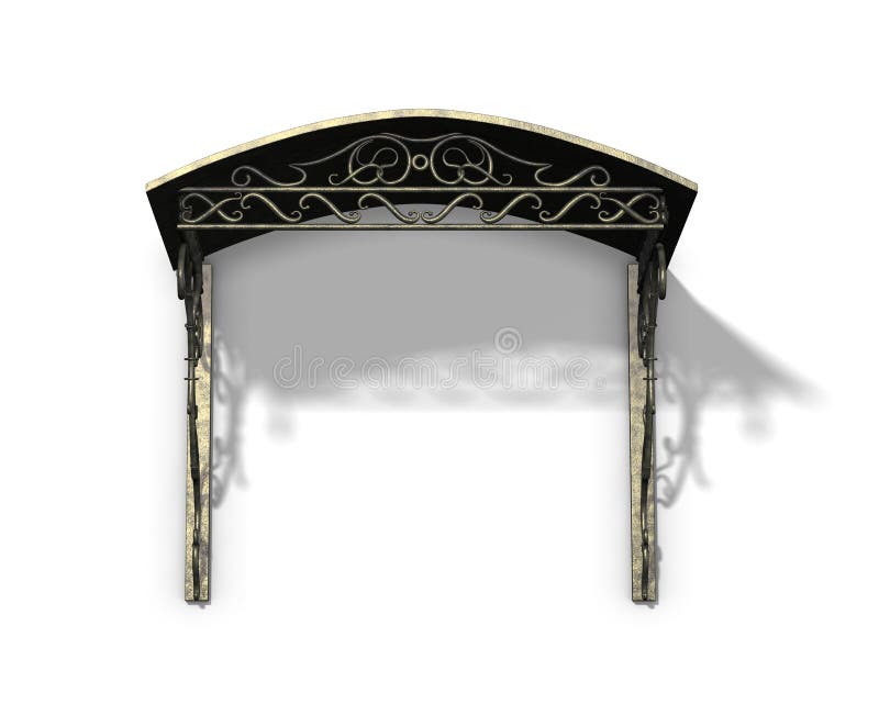 Old bronze canopy stock illustration. Illustration of design - 13091176