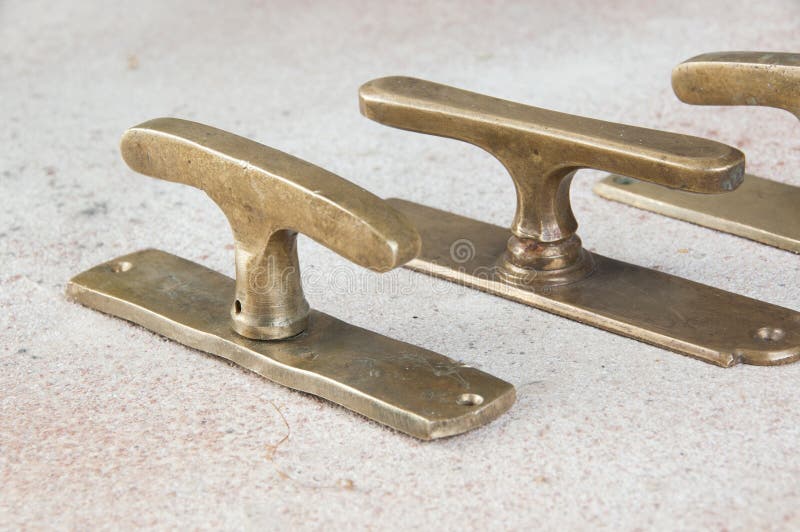 Old bronze handles stock image. Image of metal, horizontal - 184921517