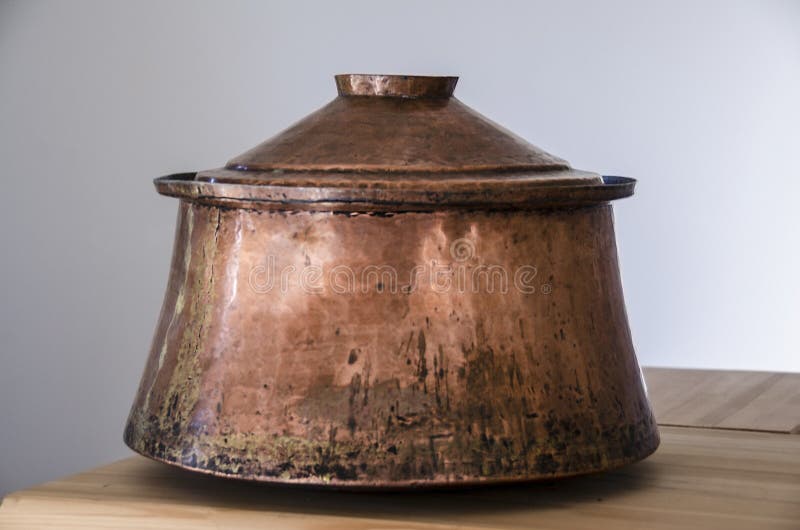 Old Bronze Utensil for Cooking or Decorative a Place. Stock Image ...