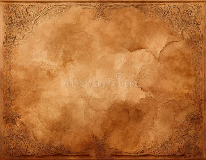 Old Brown Ancient Watercolor Paper Texture Frame Stock Illustration ...