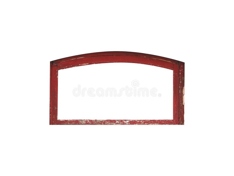 Rustic Wooden Window Frame Arched Design Transparent Background Stock ...