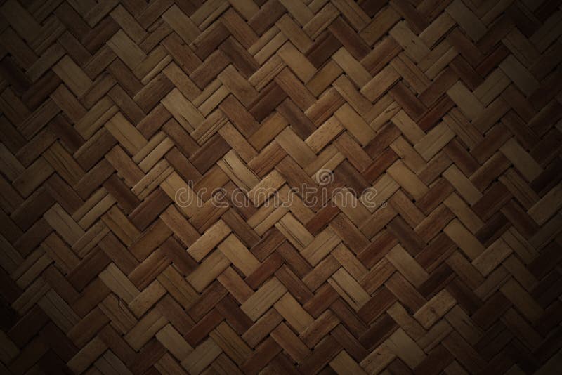 Old Brown Bamboo Weave Texture Background, Pattern of Woven Rattan Mat ...