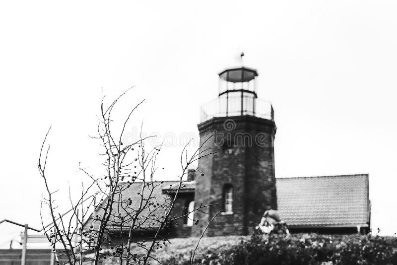 Red brick lighthouse stock image. Image of background - 104682613