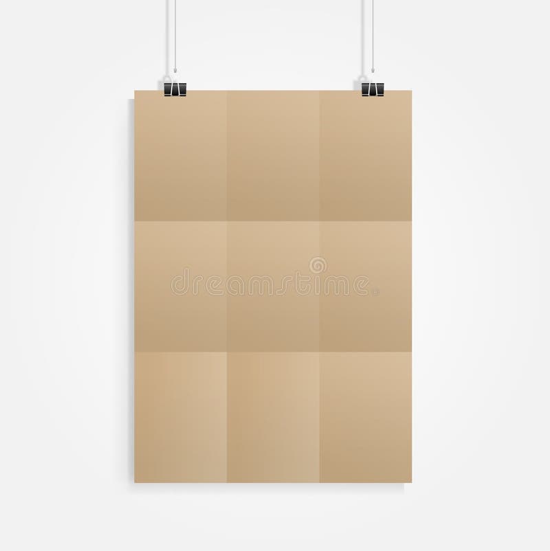 Old brown paper with clip stock vector. Illustration of design - 36808599