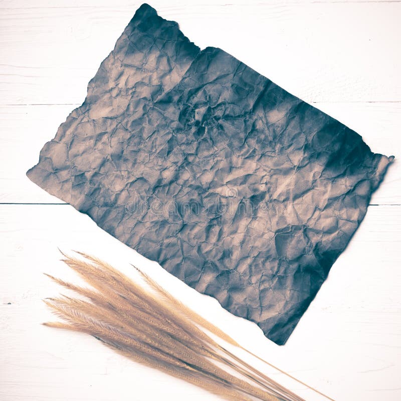 Old Brown Paper and Wheat Vintage Style Stock Photo - Image of wheat ...
