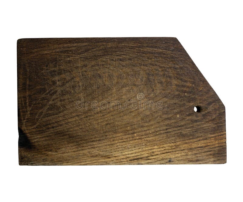 Old Brown Rectangular Wooden Kitchen Cutting Board Stock Photo - Image ...