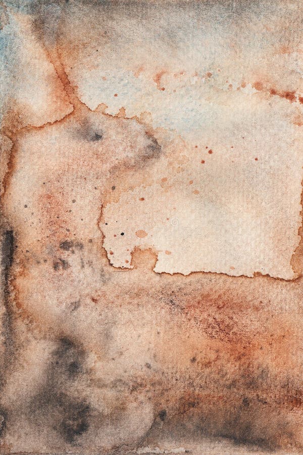 Old Brown Rustic Watercolor Texture, Stilized Watercolor Rust, Mold or ...