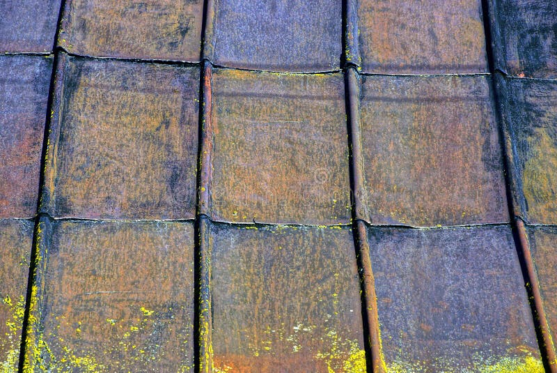 Old Rusty Iron Sheets on the Roof of the Building Stock Photo - Image ...
