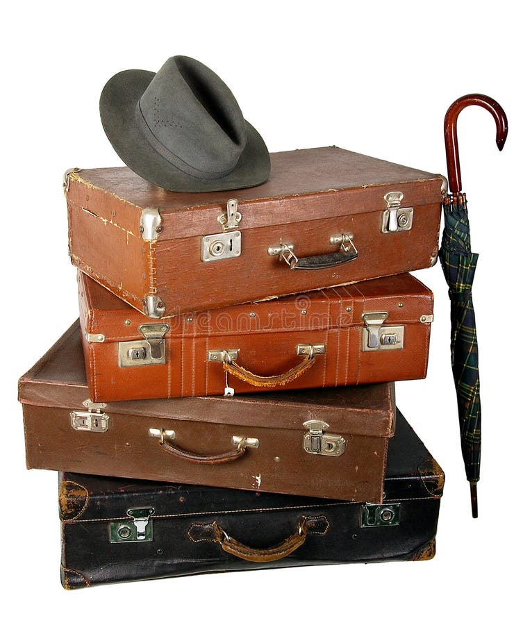 Pile of old suitcases stock image. Image of valise, clasps - 3219125