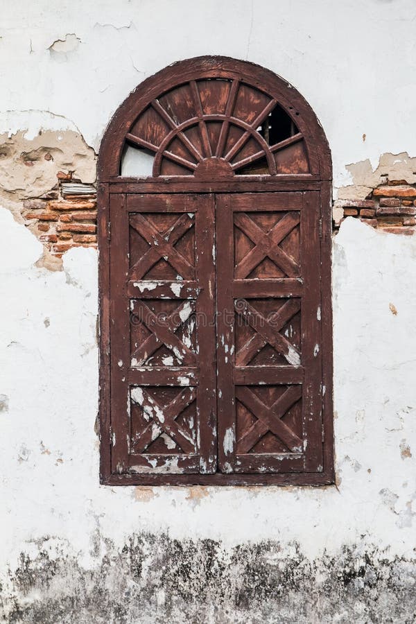 Old brown window stock photo. Image of background, wall - 50138644