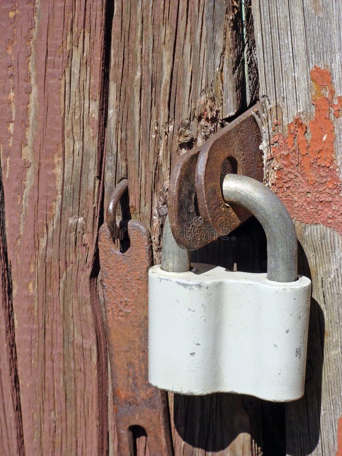 Padlock 2 stock photo. Image of vintage, solid, plank - 167956698
