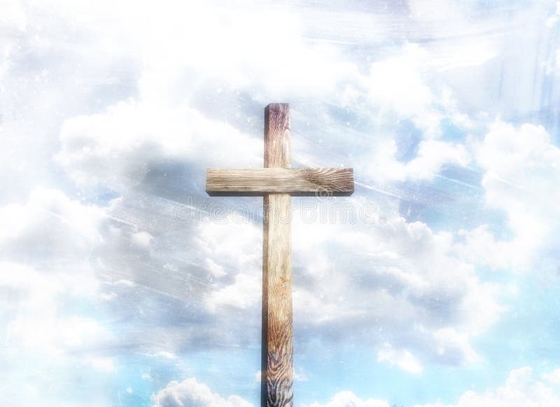 Old brown wooden cross stock image. Image of catholic - 69140795