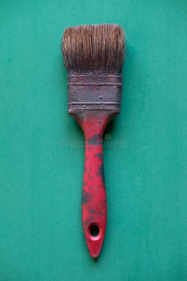 Old used brush stock image. Image of object, green, abstract - 185336441