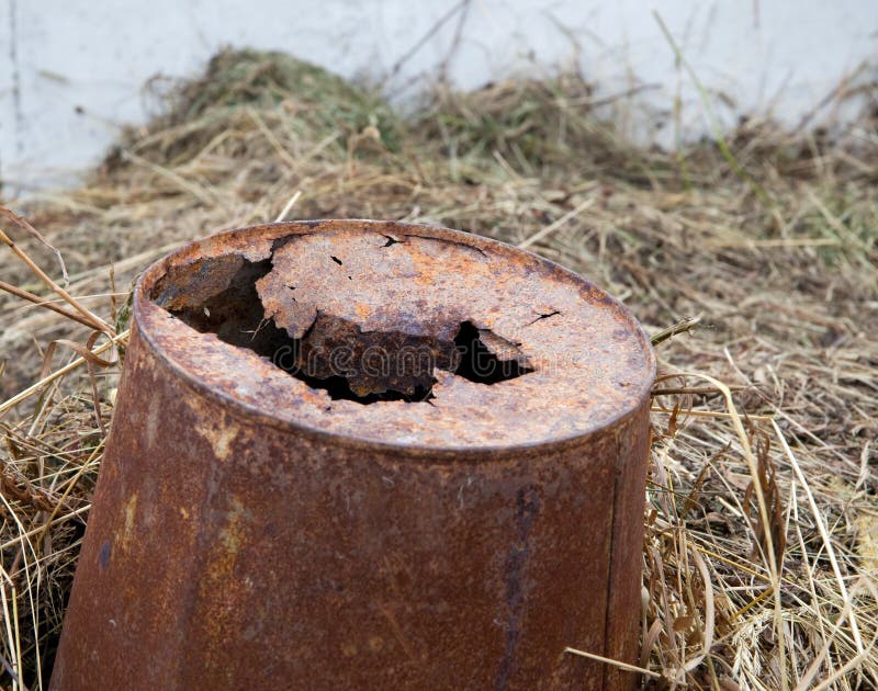 Old bucket stock image. Image of damaged, summer, corrosion - 20978595