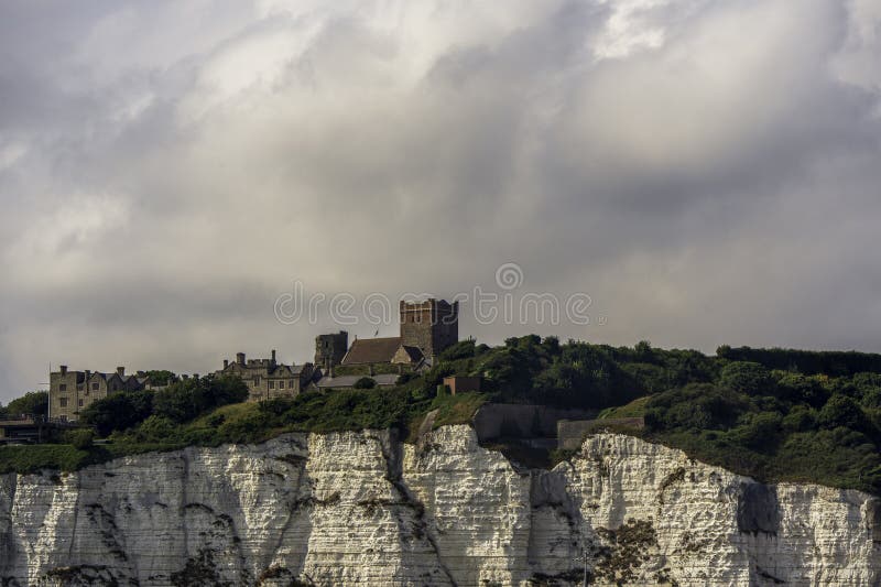 The Old Buidlings on the White Cliffs of Dover Stock Photo - Image of ...