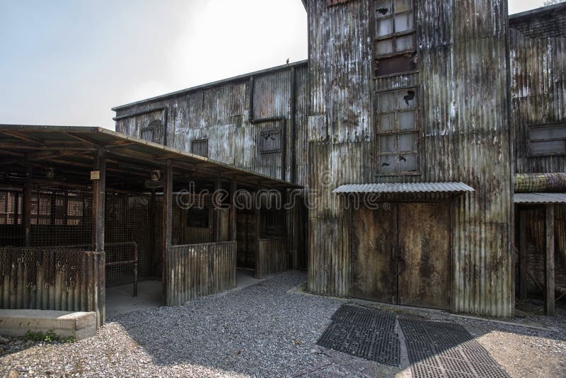 Old Building of Abandoned Warehouse Stock Photo - Image of light, dirty ...