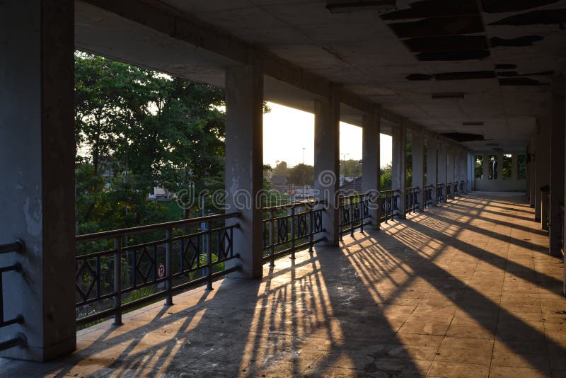 Old Building with Afternoon Sun Stock Image - Image of background ...