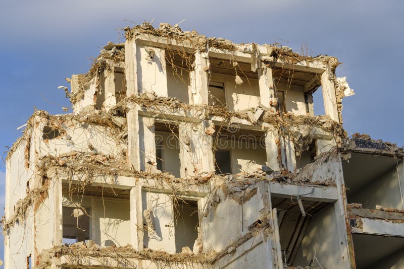 Old Building is Being Demolished Stock Photo - Image of earthquake ...