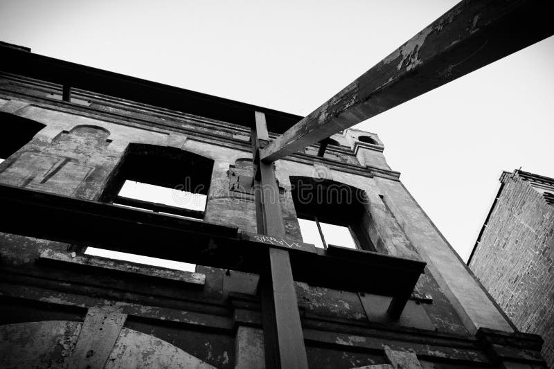 Steel holding up building stock photo. Image of construction - 30147282