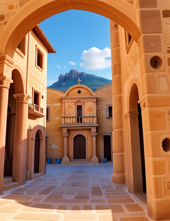 A Building with a Bell Tower and a Bell Tower Stock Image - Image of ...