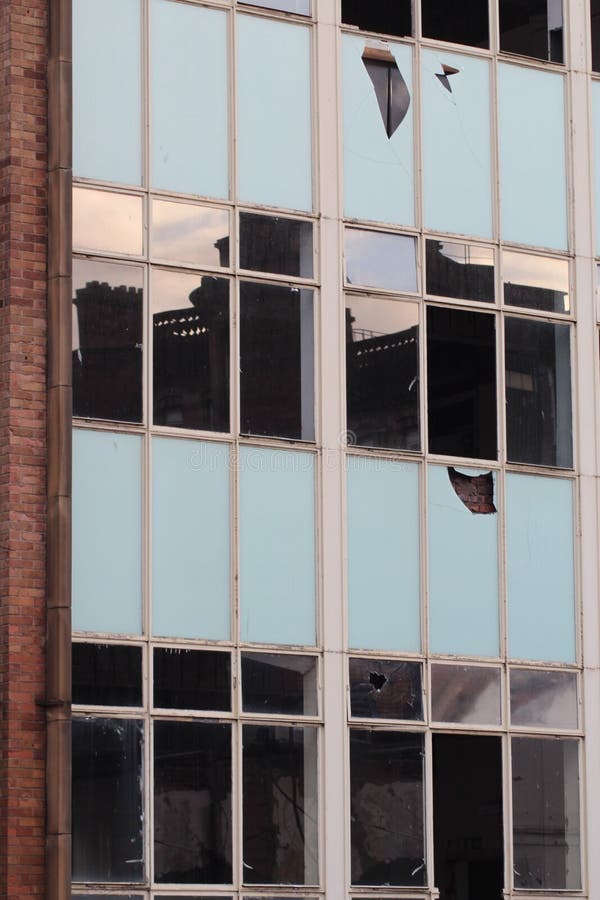 Old Building with Broken Windows Stock Photo - Image of broken, glass ...