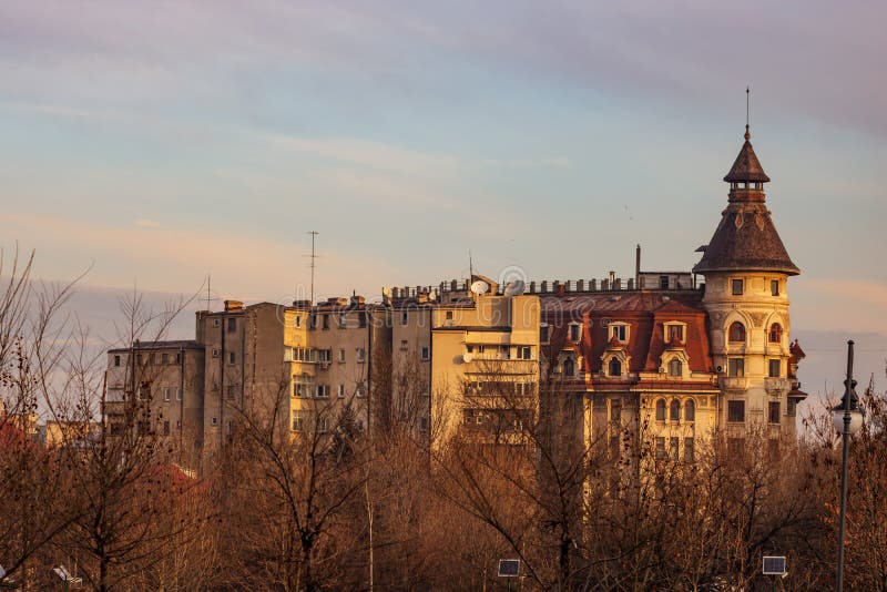 Old Building from Bucharest. Castle Type Building with Tower in ...