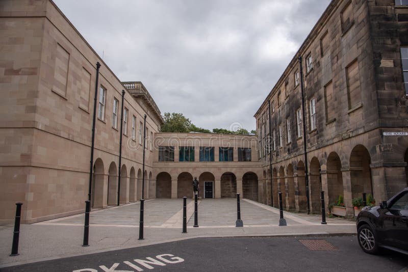 Old Building in Buxton an a Cloudy Day Stock Image - Image of historic ...