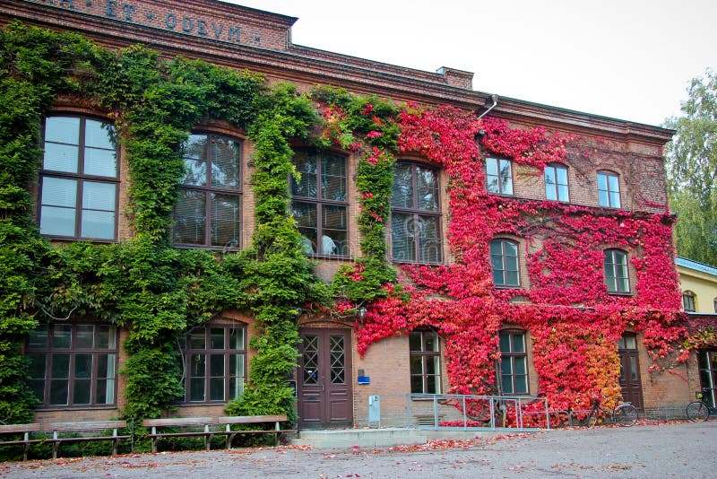 Old Building on the Campus Grounds of Lund University in Sweden Stock ...