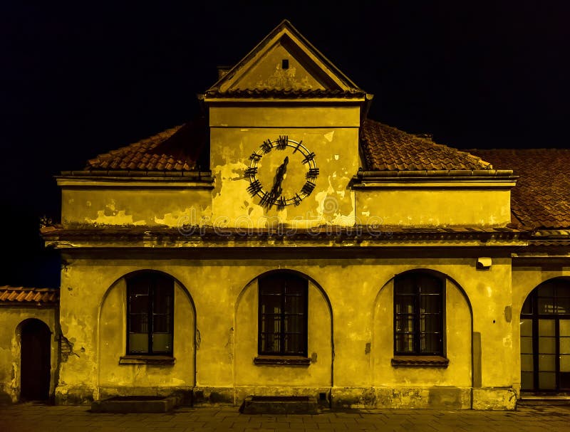 Old Building with Clock stock image. Image of architecture - 62692401