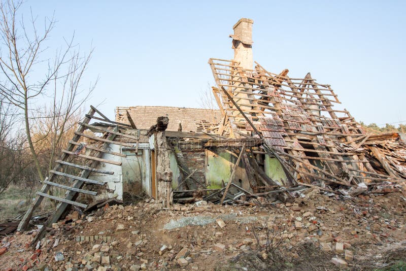 Building To Be Demolished in Ostrava at Sokolska Stret with Removed ...