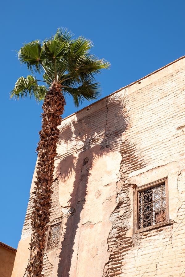 Old Building with Earthquake Damage in the Old Town Medina in Marrakech ...