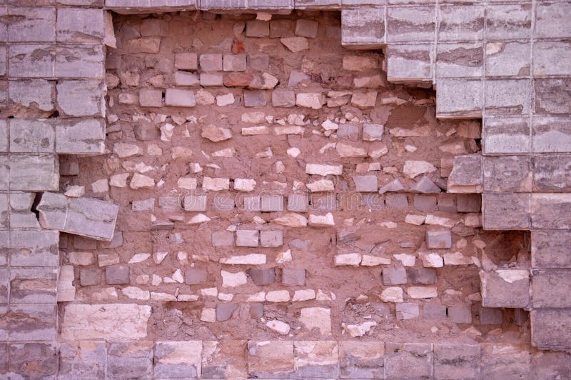 Old Building. an Emergency House in Which Bricks Fall Stock Image ...