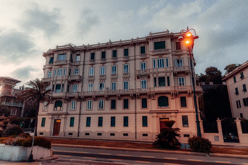 Building in Genoa with a Special Architectural Structure Stock Image ...