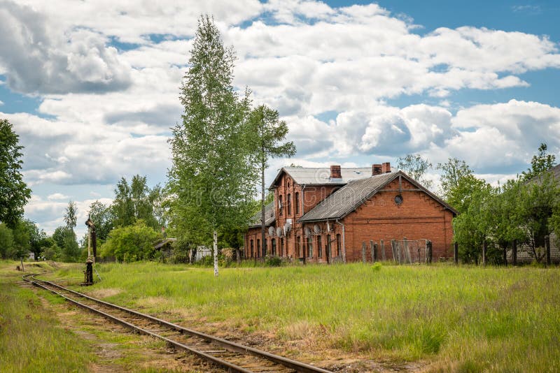 Old Building of Gulbene Railway Station in Latvia Editorial Stock Image ...