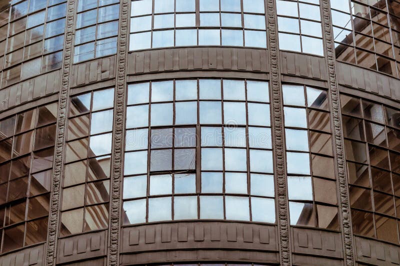 Old Building Made Out of Steel and Glass Stock Image - Image of ...