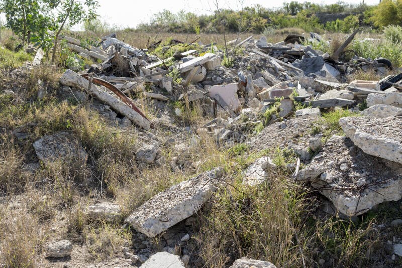 Trash and Garbage Dumped in Empty Lot Stock Image - Image of equipment ...