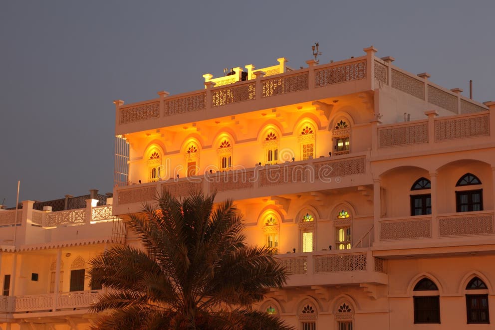 Old building in Muscat stock photo. Image of dusk, muscat - 20504262