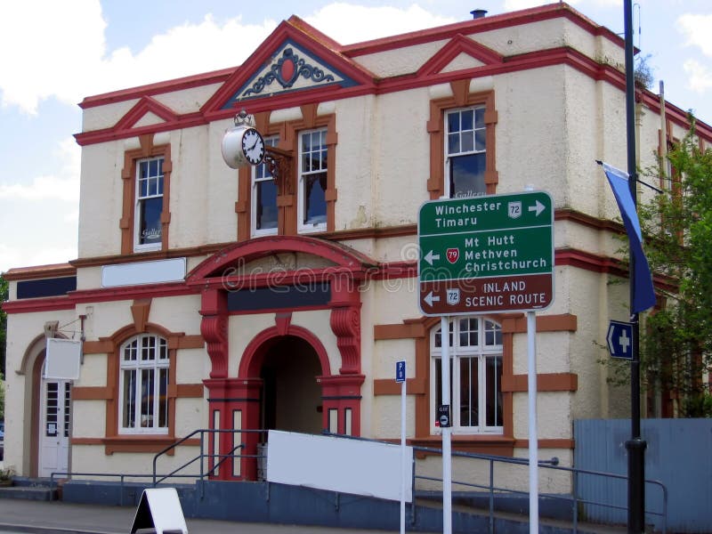 Old Building in New Zealand Stock Image - Image of sign, windows: 24983