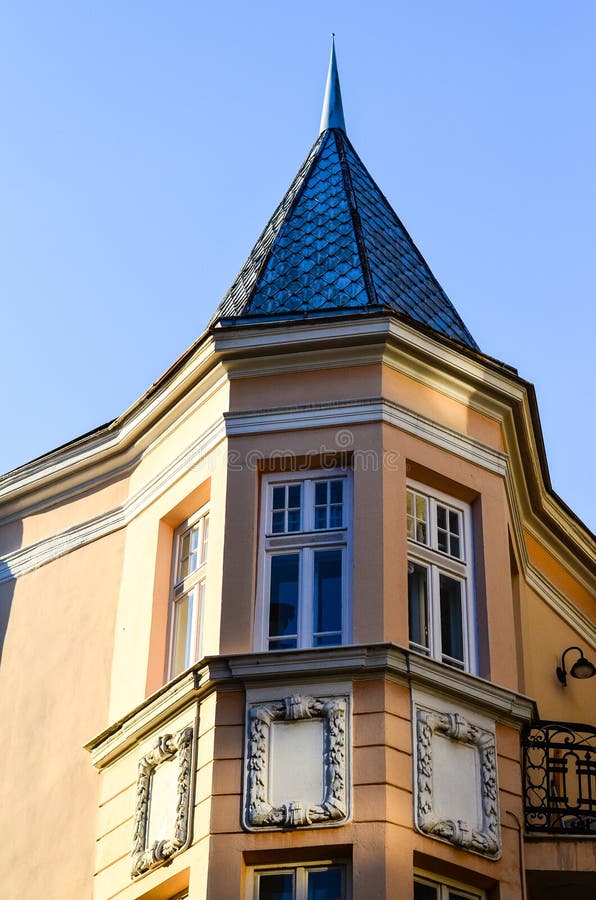 Old Building in the Old Centre of Sofia , Stock Image - Image of gutter ...
