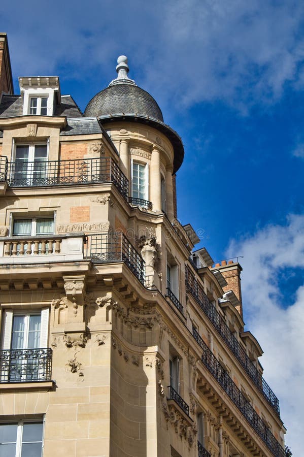 Old Building in Paris France Stock Photo - Image of architecture, roof ...