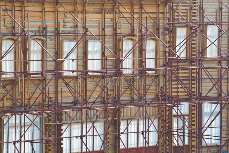 Old Building Restoration Construction Stock Image - Image of russia ...