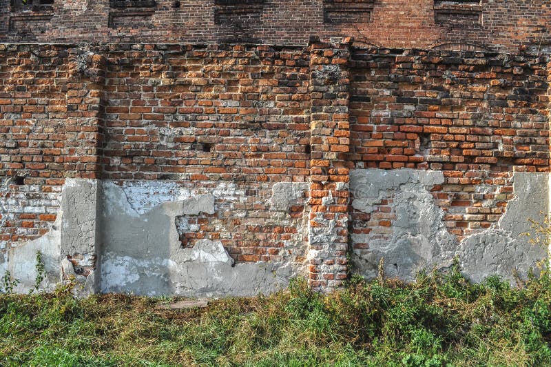 Old Building Ruin, Damaged Brick Wall Stock Image - Image of grunge ...