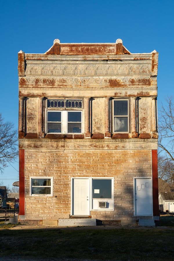 Old Building in Small Town stock image. Image of small - 203934025