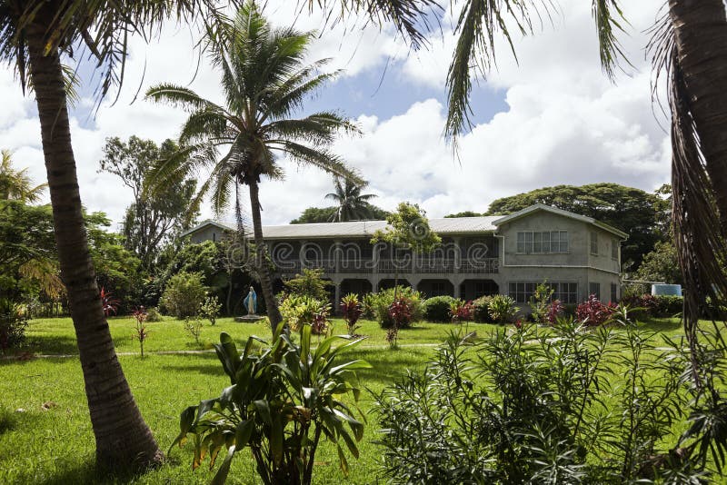 Old building in Tonga stock photo. Image of brick, palm - 48780808