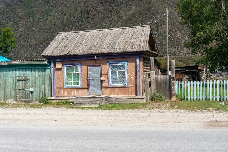 The Old Building of the Village Store Stock Image - Image of town ...