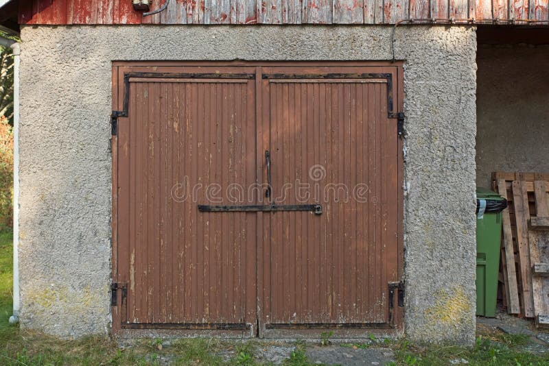 Doors on wall. stock photo. Image of facade, wall, closed - 334610366