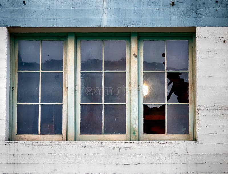 Old Building Window with Panes and Broken Glass Stock Image - Image of ...
