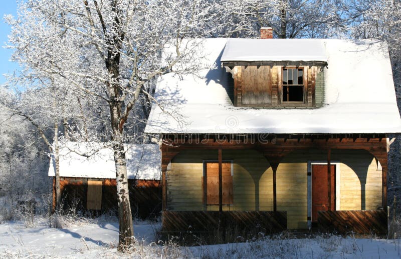 Old Building in Winter stock photo. Image of winter, ruin - 4024242