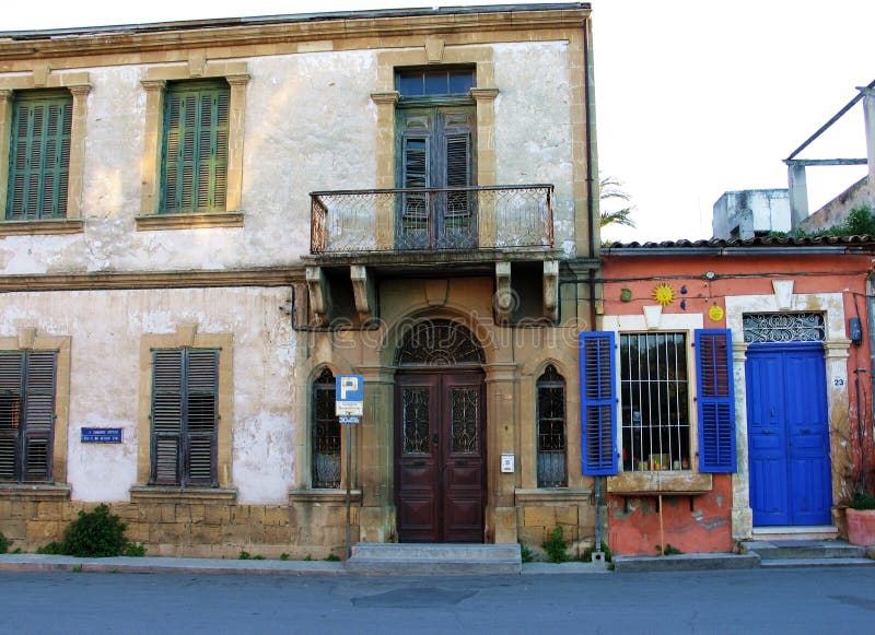 Old buildings stock image. Image of nicosia, cyprus, colors - 88177