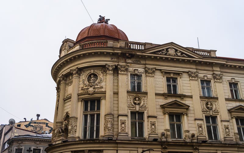 Old Buildings Architecture in Downtown Bucharest, Romania, 2020 ...